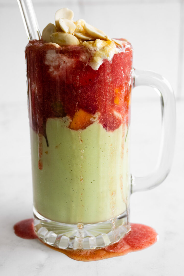 Lebanese Avocado and Strawberry Cocktail - Forks and Foliage