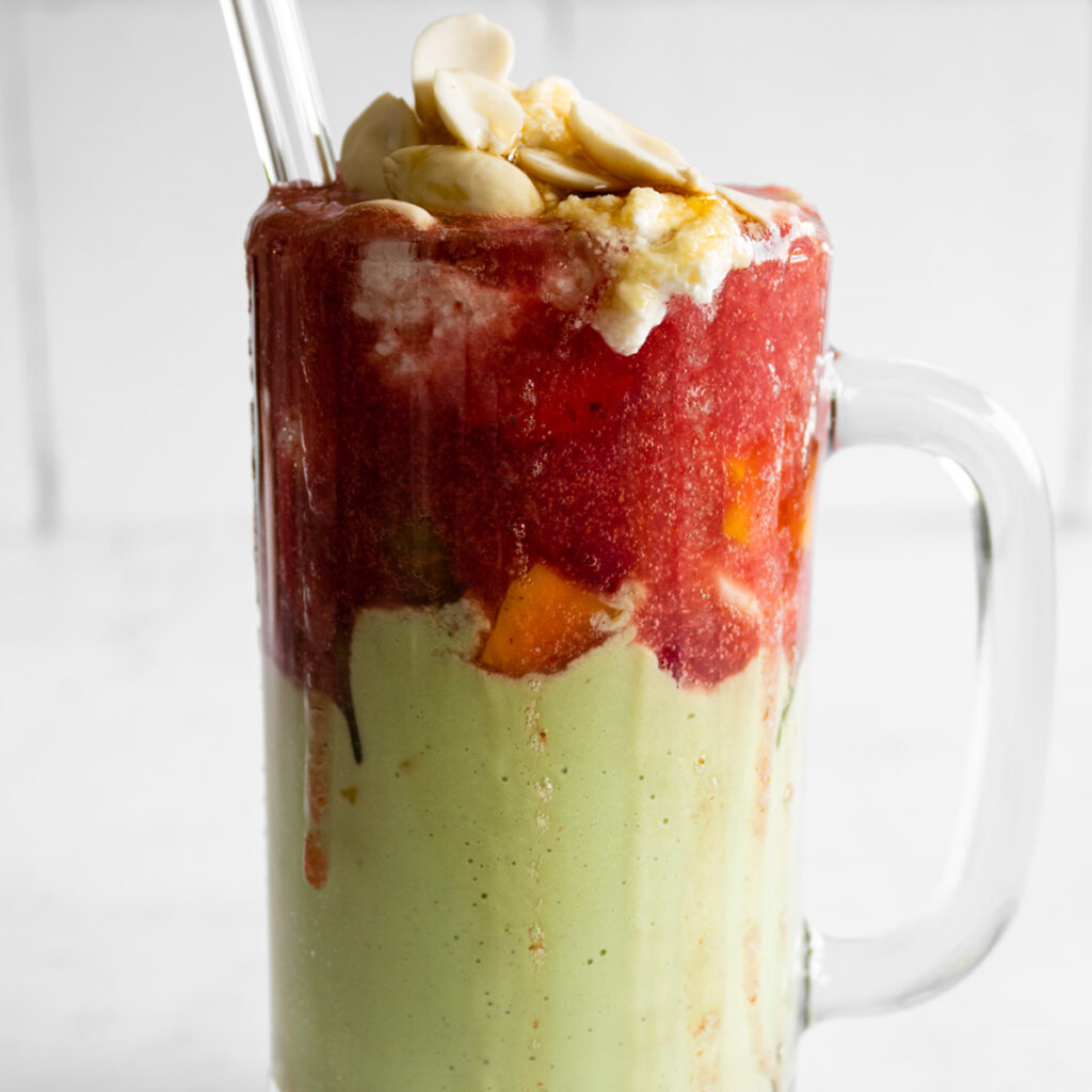 Lebanese Avocado and Strawberry Cocktail - Forks and Foliage