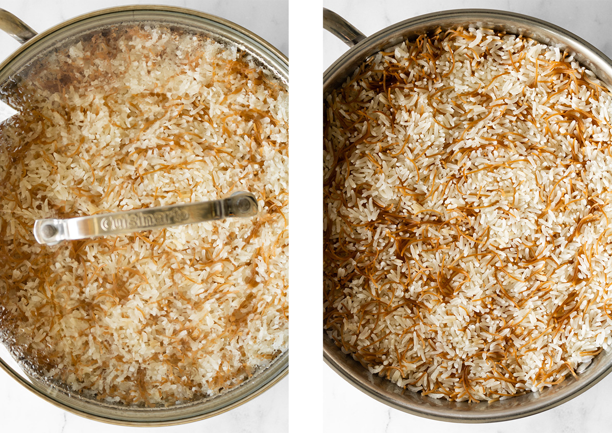 Rice with Toasted Vermicelli - Forks and Foliage