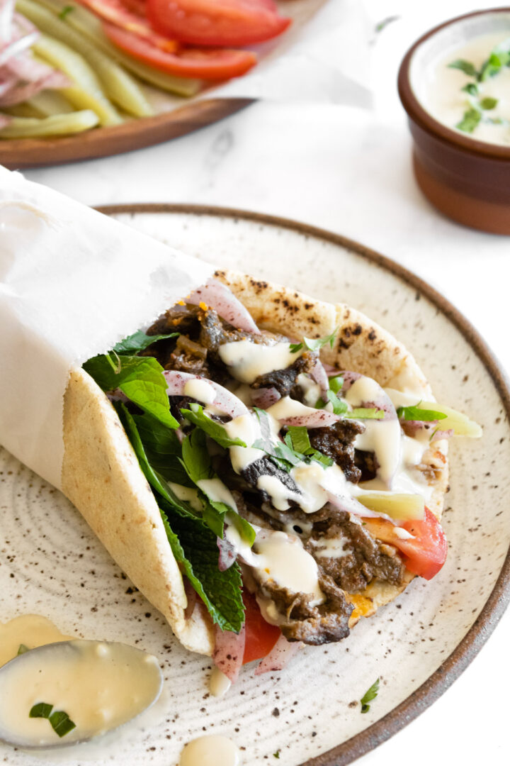 Beef and Lamb Shawarma Wraps - Forks and Foliage